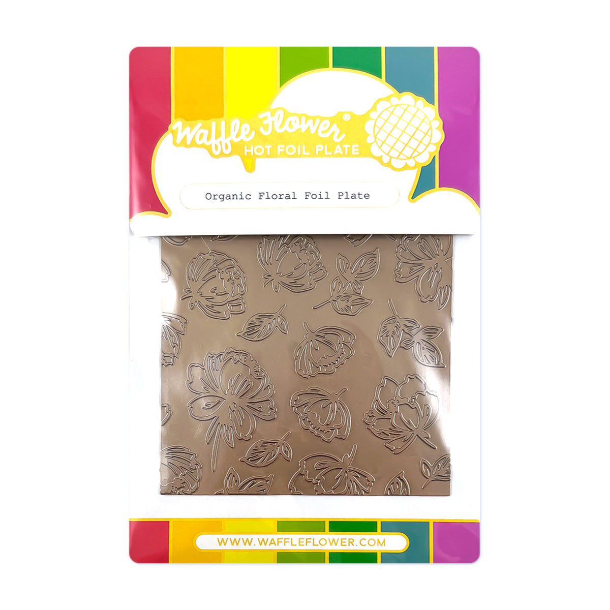 Organic Floral Foil Plate – WaffleFlower.com