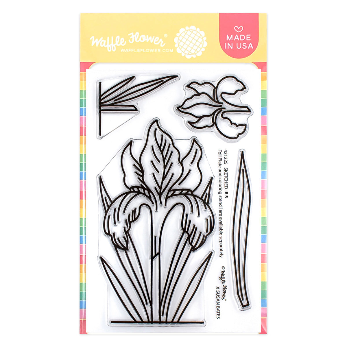 Sketched Iris Stamp Set – WaffleFlower.com