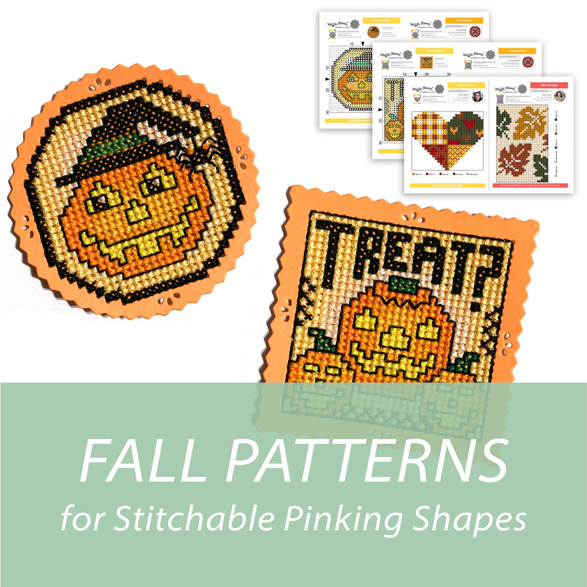 Fall Patterns for Stitchable Pinking Shapes – WaffleFlower.com