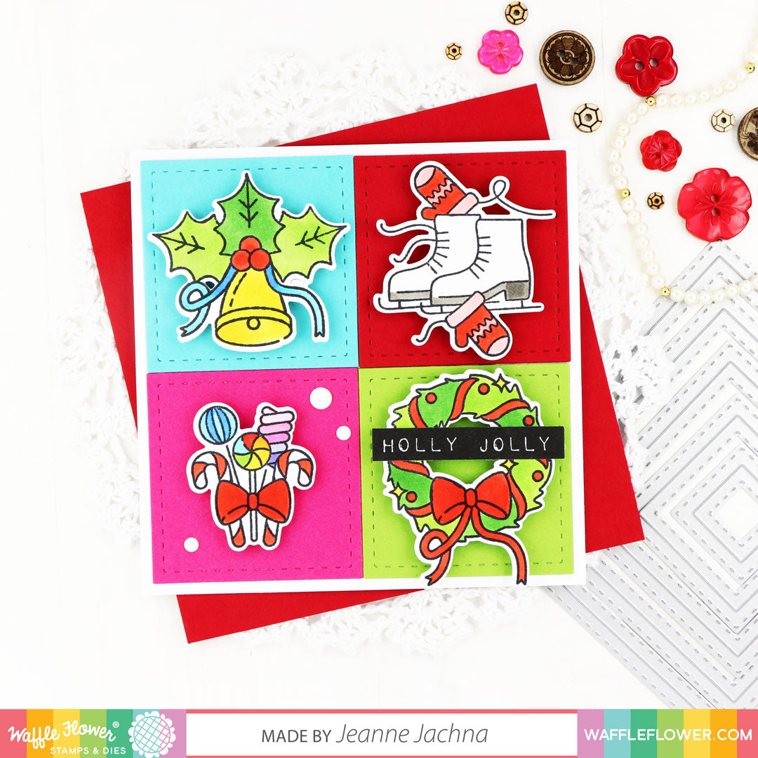 Christmas Tag Elements Matching Die – WaffleFlower.com