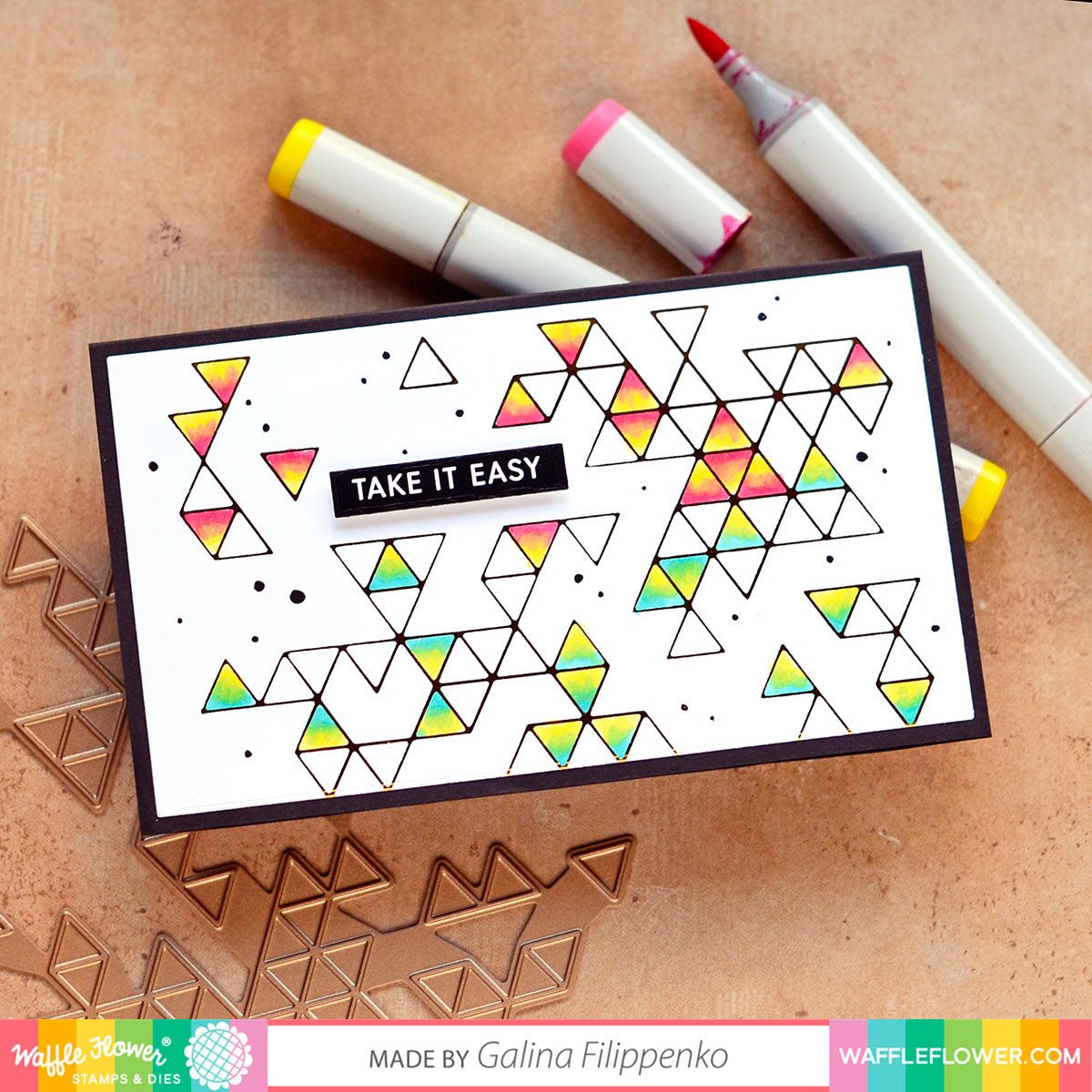 Triangle Cluster Foil Plate – WaffleFlower.com
