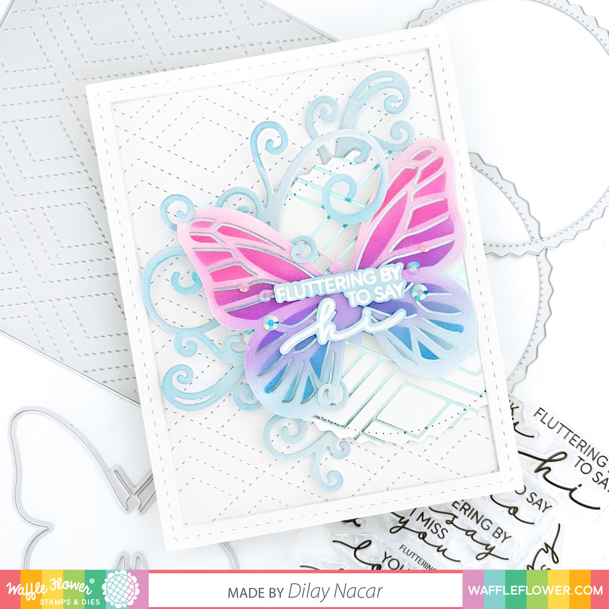 Gilded Butterfly Coloring Stencil – WaffleFlower.com