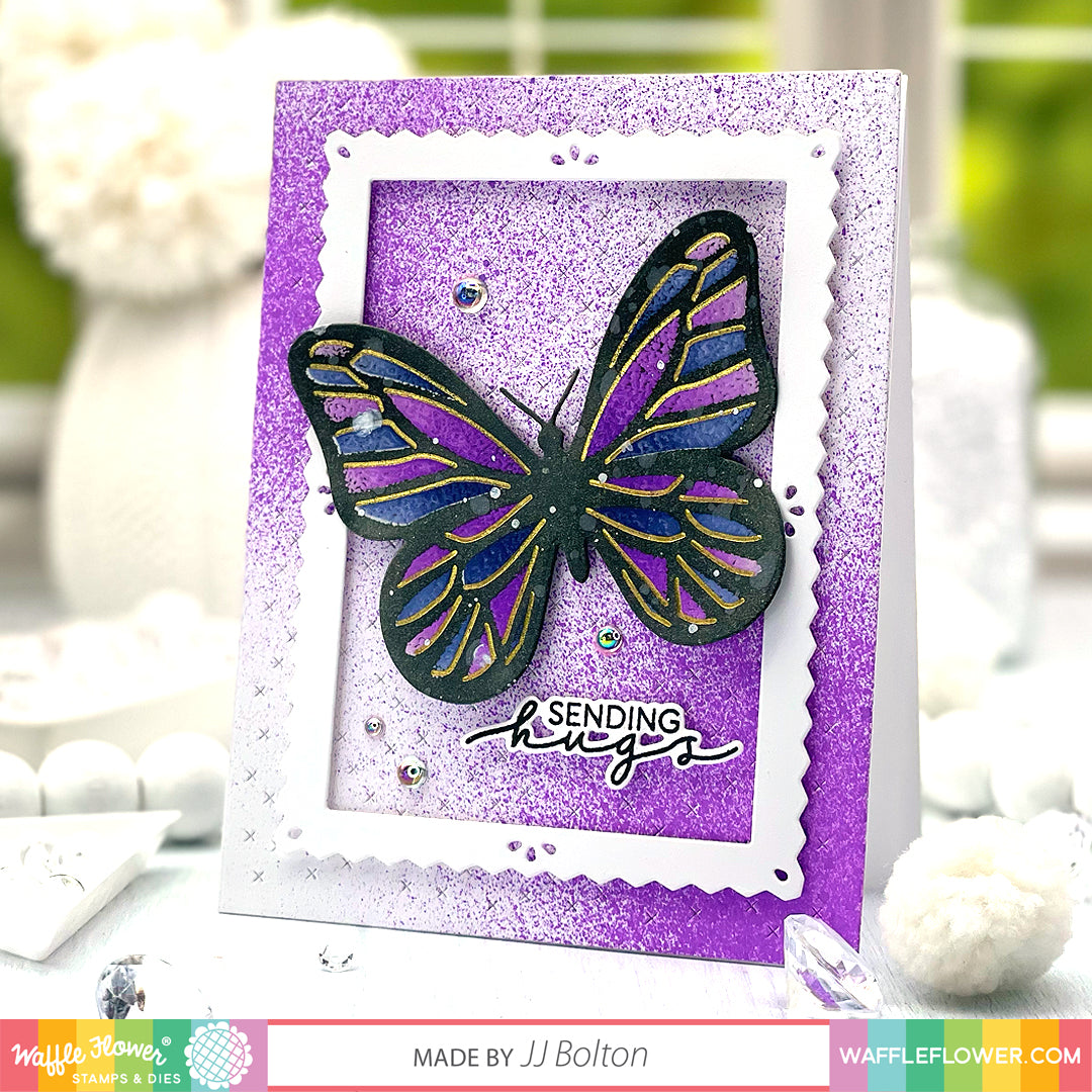 Gilded Butterfly Coloring Stencil – WaffleFlower.com