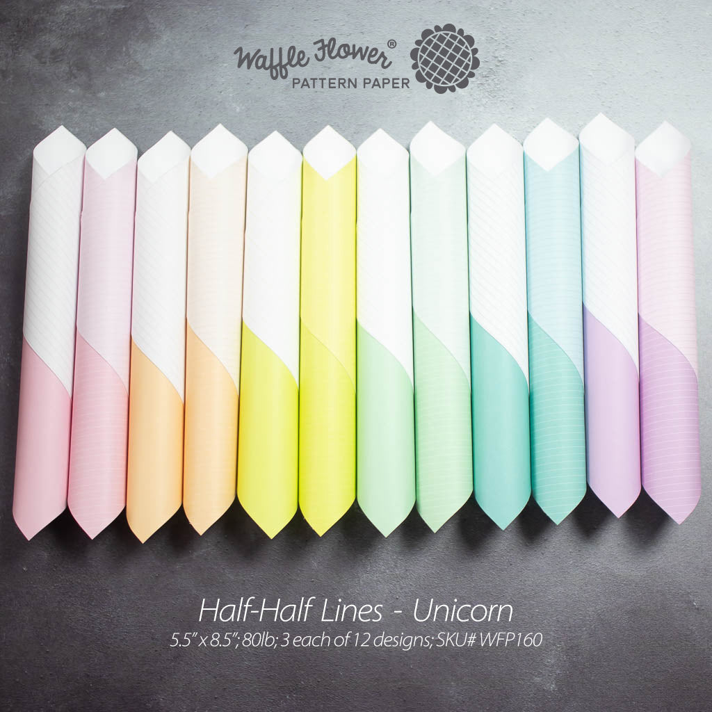 Half-Half Lines - Unicorn Paper Pad – WaffleFlower.com