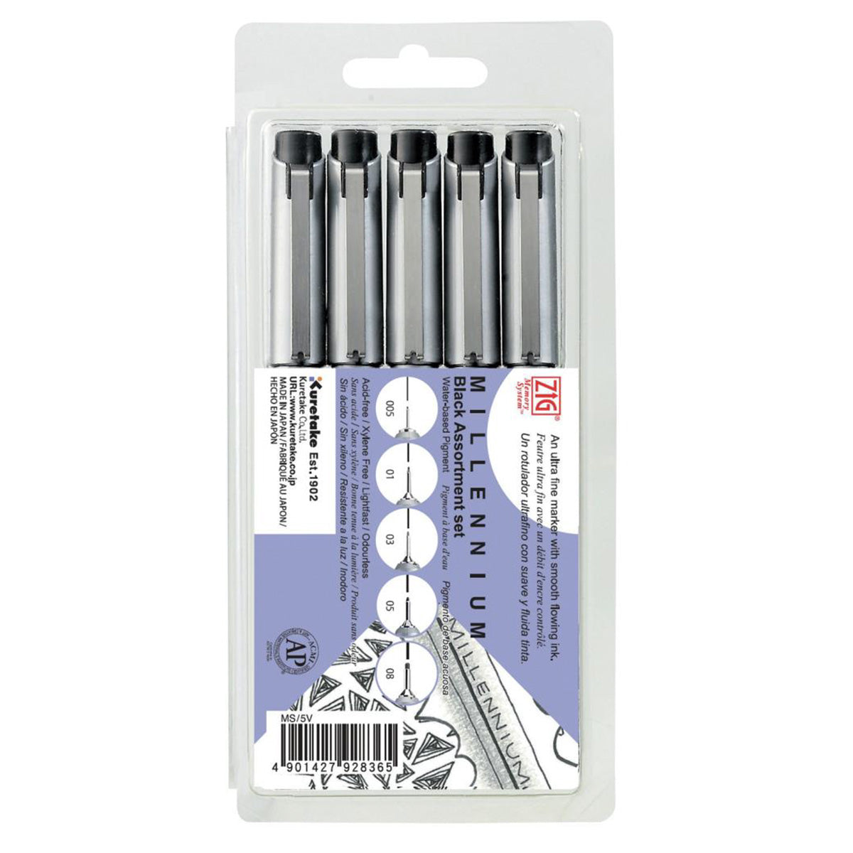 ZIG Millennium Assorted Point Pens – WaffleFlower.com